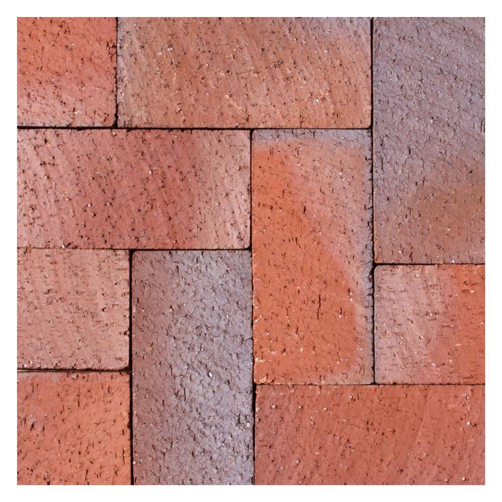 7.63 in. x 3.63 in. x 2.25 in. Common Red Flashed Clay Paver 024310000 ...
