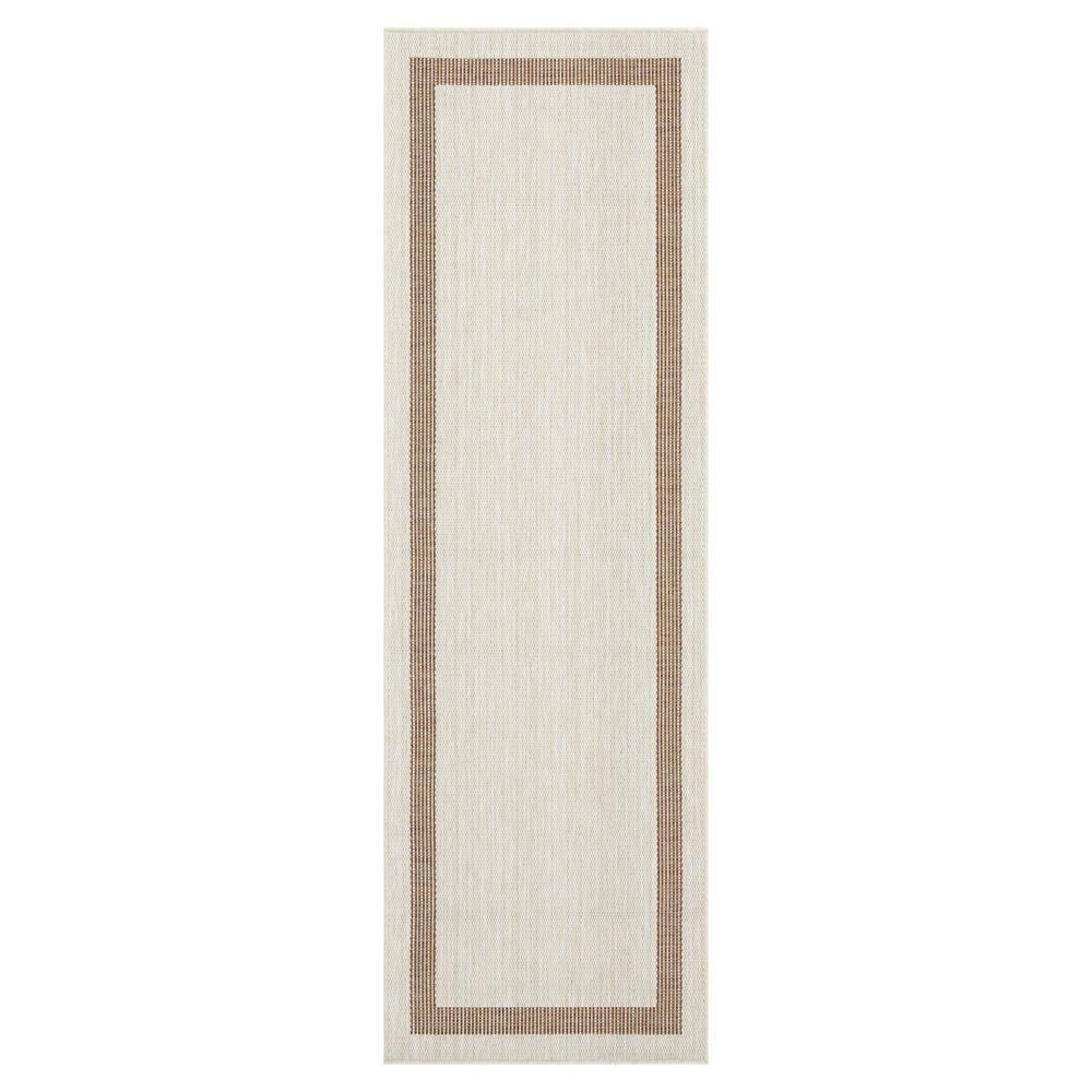 PLAYA RUG Azelia Ivory and Brick 2 ft. x 8 ft. Indoor/Outdoor Area Rug ...