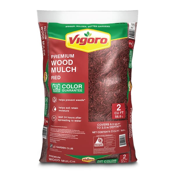 Have a question about Vigoro 2 cu. ft. Vigoro Red Shredded Bagged Mulch ...