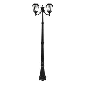 GAMA SONIC Victorian Bulb Black Outdoor Solar Lamp Post Light Warm ...
