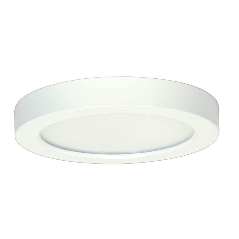 SATCO 7 in. 13.5-Watt White Integrated LED Flush Mount S29328 - The ...