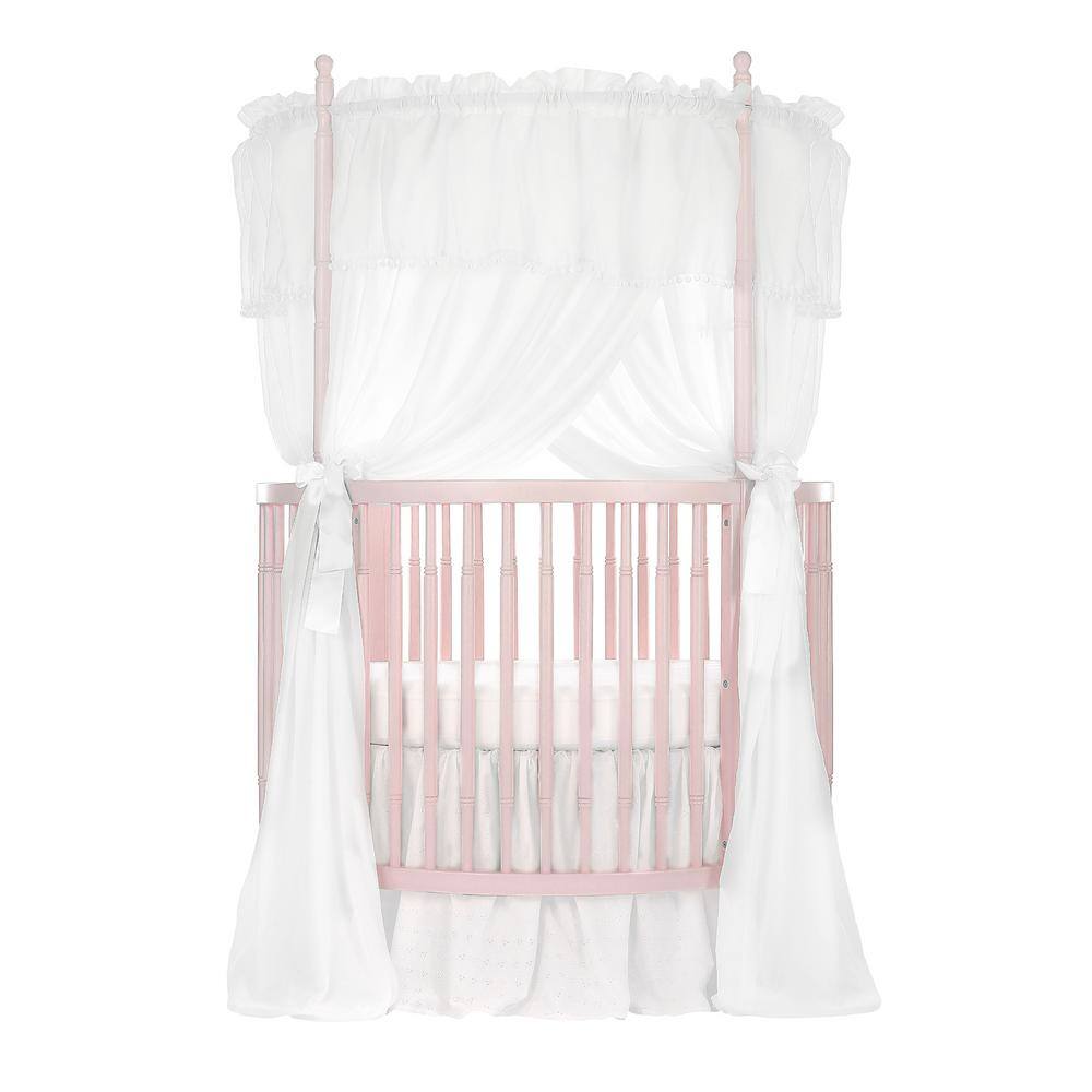 Dream On Me Sophia Posh Blush Pink Circular Crib 669-BL - The Home Depot