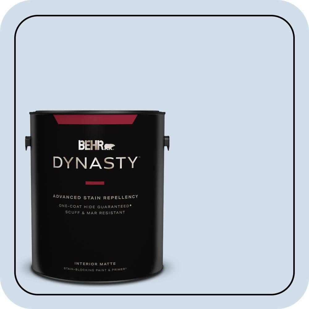 BEHR DYNASTY 1 gal. #M530-1 Ice Drop Matte Interior Stain-Blocking ...