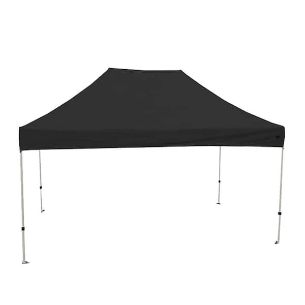 King Canopy Athena 10 ft. x 15 ft. Black Cover White Frame Instant Pop ...