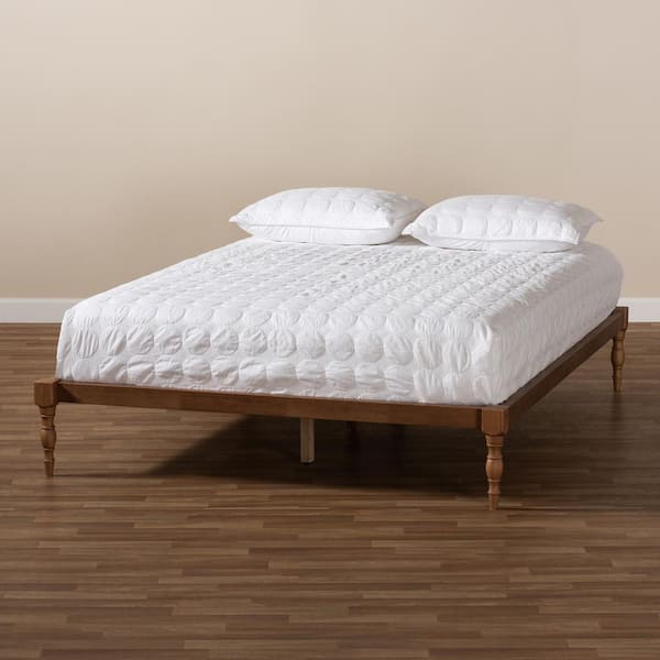 Baxton Studio Iseline Walnut Queen Platform Bed Frame 156 9472 HD