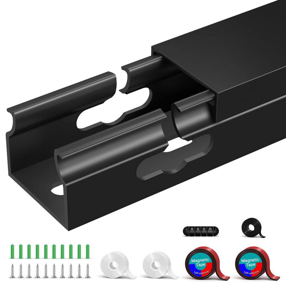 Lukyamzn Magnetic Cable Raceway Kit for Under Desk Management with ...