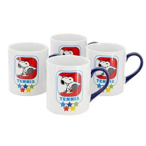 Meritage Lexington 4-Piece 20 oz. Stoneware 2-Tone Mug Set in Blue ...