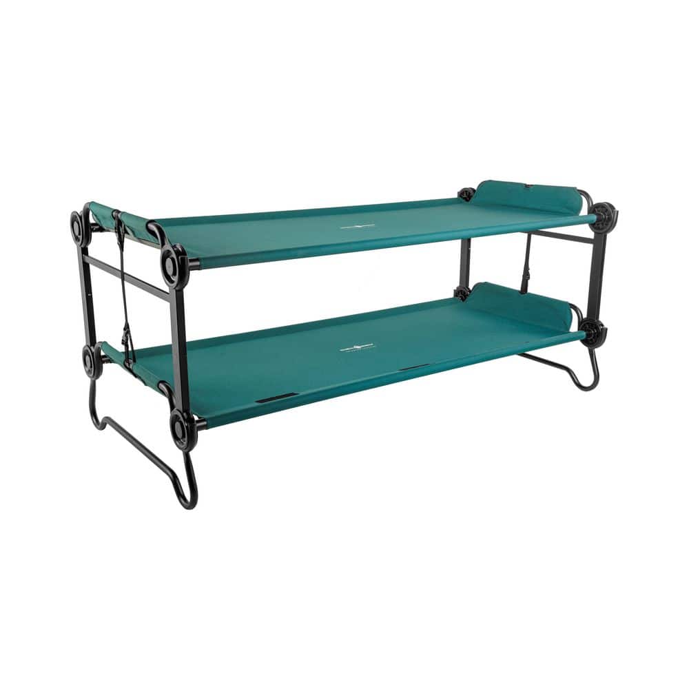 Disc-O-Bed Extra Large Portable Bunkable Green Cot System with Side ...