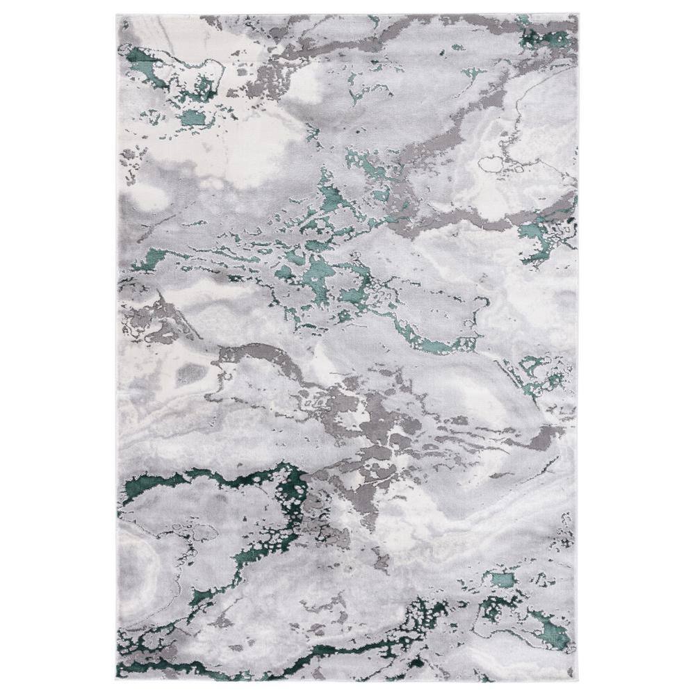 SAFAVIEH Craft Gray/Green 5 ft. x 8 ft. Marbled Abstract Area Rug ...