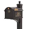 Whitehall Products Balmoral Black Streetside Monogram Mailbox Package ...