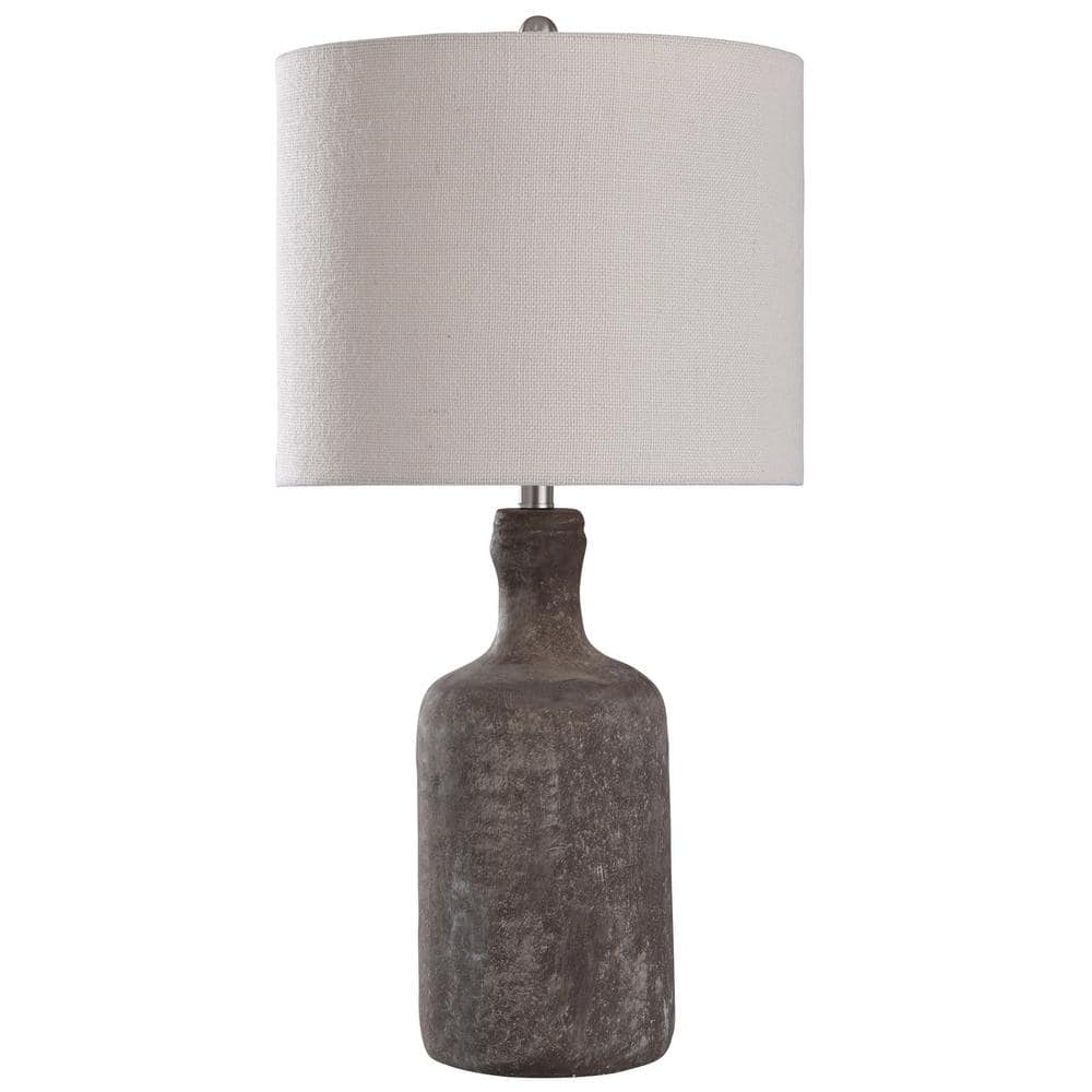 StyleCraft Olney 30 in. Multi-Color Dark Gray Bedside Lamp L318118DS ...