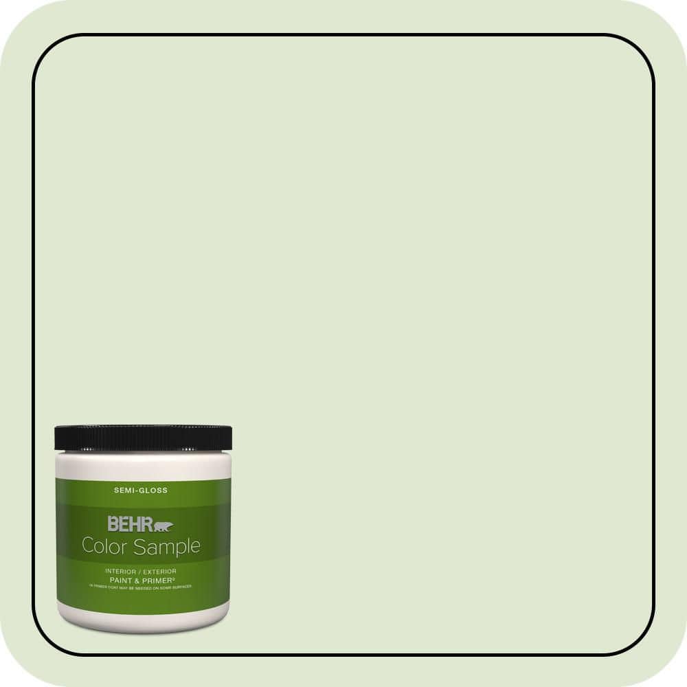 BEHR PREMIUM PLUS 8 oz. #M370-2 Cabbage Leaf Semi-Gloss Interior ...