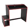Epic 45 in. Black and Red Gaming Desk 401904790002 - The Home Depot
