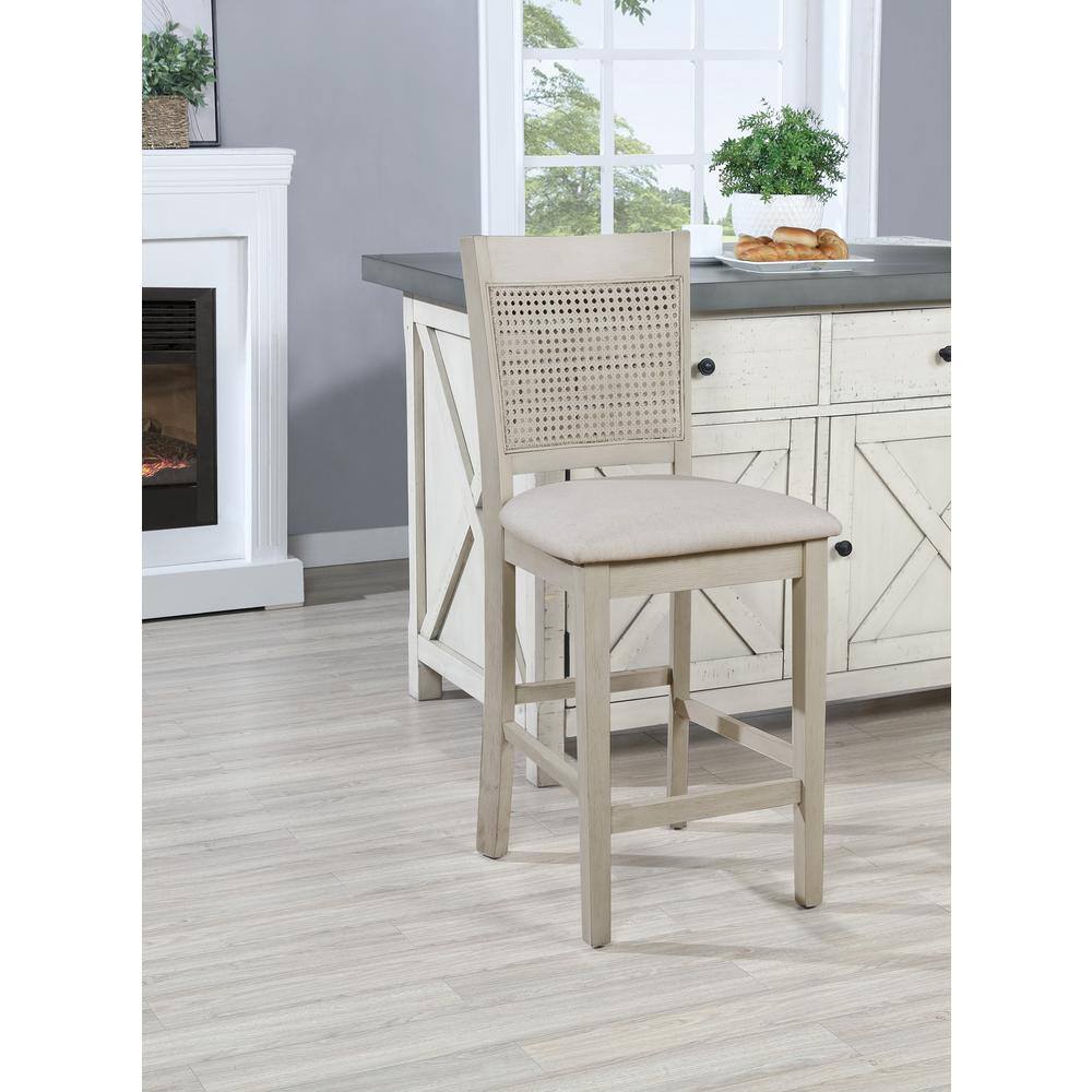 OSP Home Furnishings Walden 24 in. Cane Back Counter Stool 2-Pack with ...