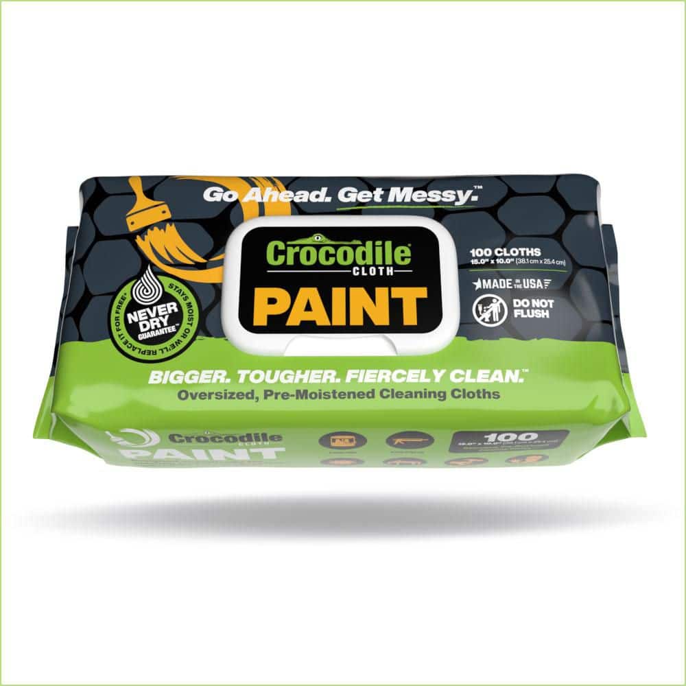 CROCODILE CLOTH PaintSCRUB 60-Count Wipes Paint Cleanup Wipe for Paint ...