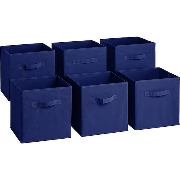 Sorbus 11 in. H x 10.5 in. W x 11 in. D Royal Blue Foldable Cube ...