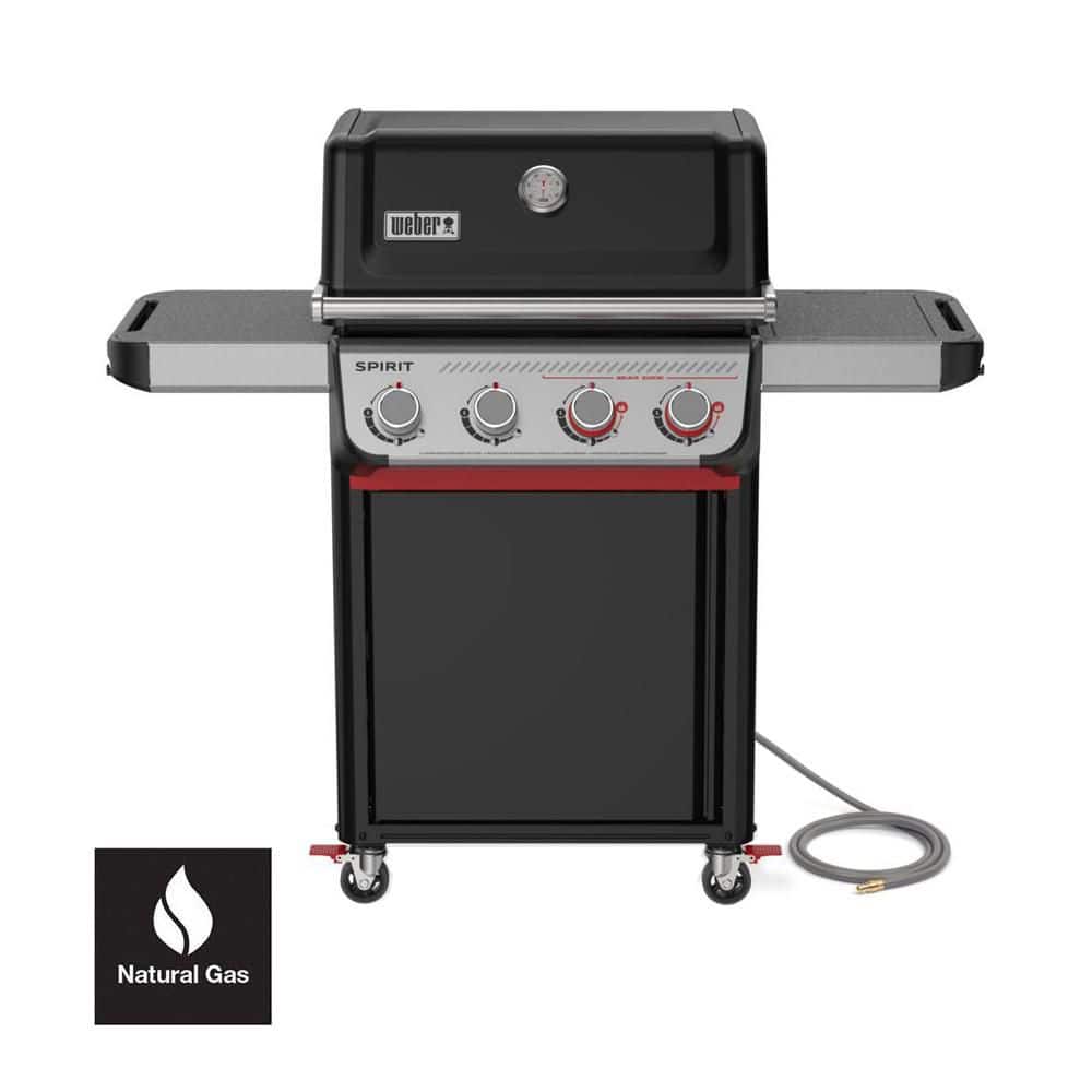 Weber Spirit E-425C 4-Burner Natural Gas Grill in Black with Sear Zone ...