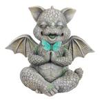 Exhart Solar Dragon with LED Bird, 9.5 in. x 10.5 in. Garden Statue ...
