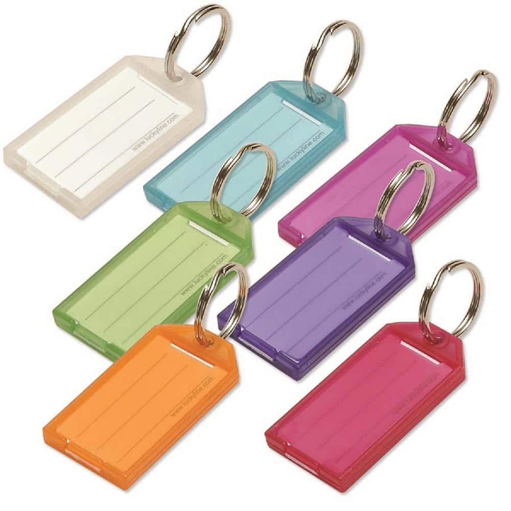 Lucky Line Products ID Tag with Flap and Split Key Ring, Box of 100 ...