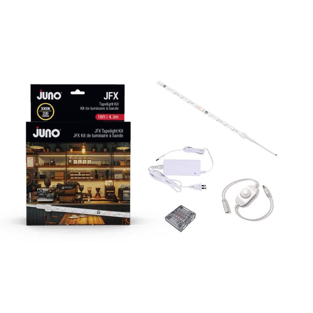Juno JFX 16 ft. Tapelight Kit 200 lumens per foot 3000K Plug-In Integrated LED Strip Light ...