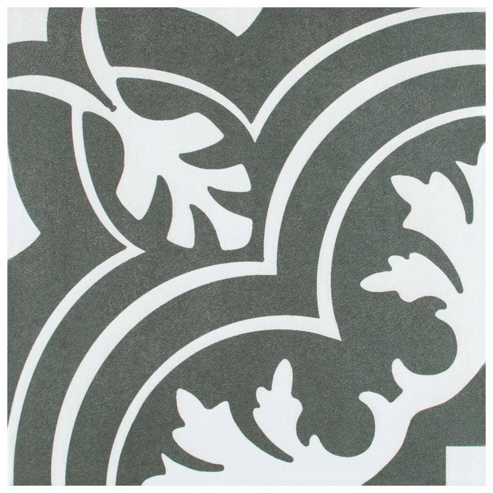 Merola Tile Twenties Classic 7-3/4 in. x 7-3/4 in. Ceramic Floor and ...