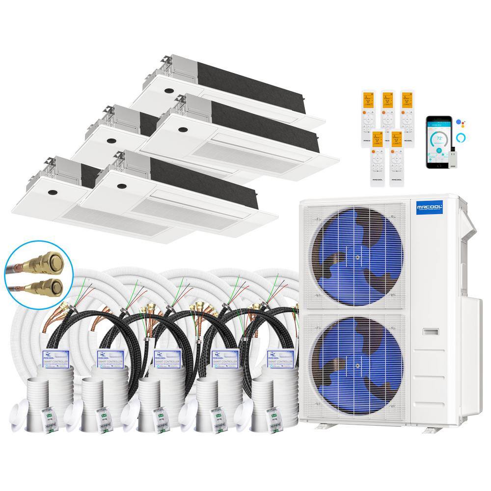 MRCOOL DIY 48,000 BTU 4-Ton 5-Zone 20.5 SEER Ductless Mini-Split AC and ...