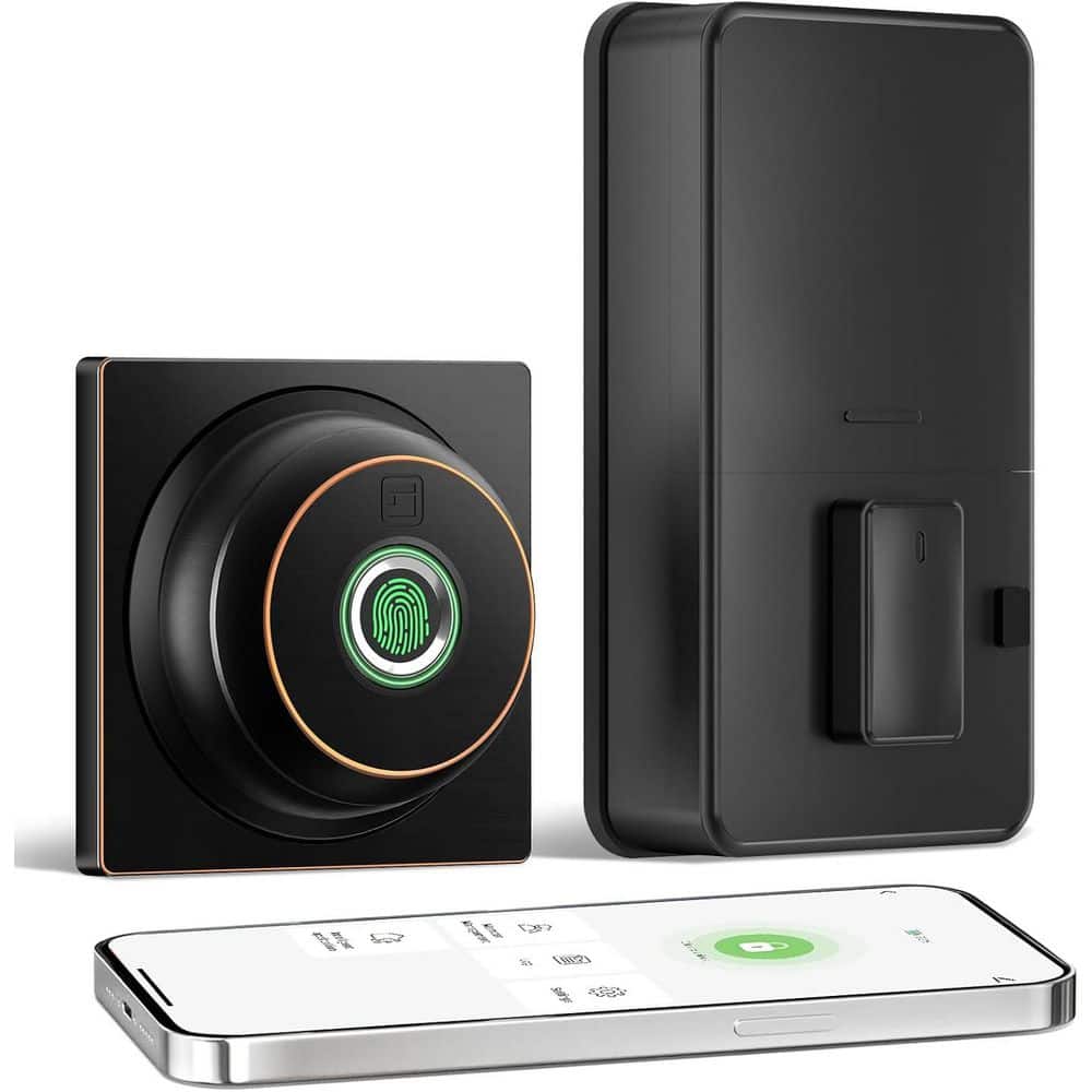 WRIGHTMASTER 3 in 1 Aluminum Smart Lock Deadbolt with App Biometric ...