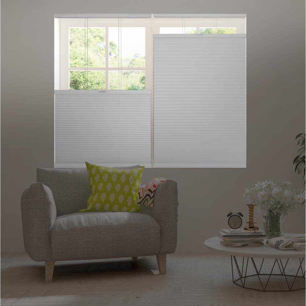 Reviews for Home Decorators Collection Shadow White Top Down Bottom Up ...