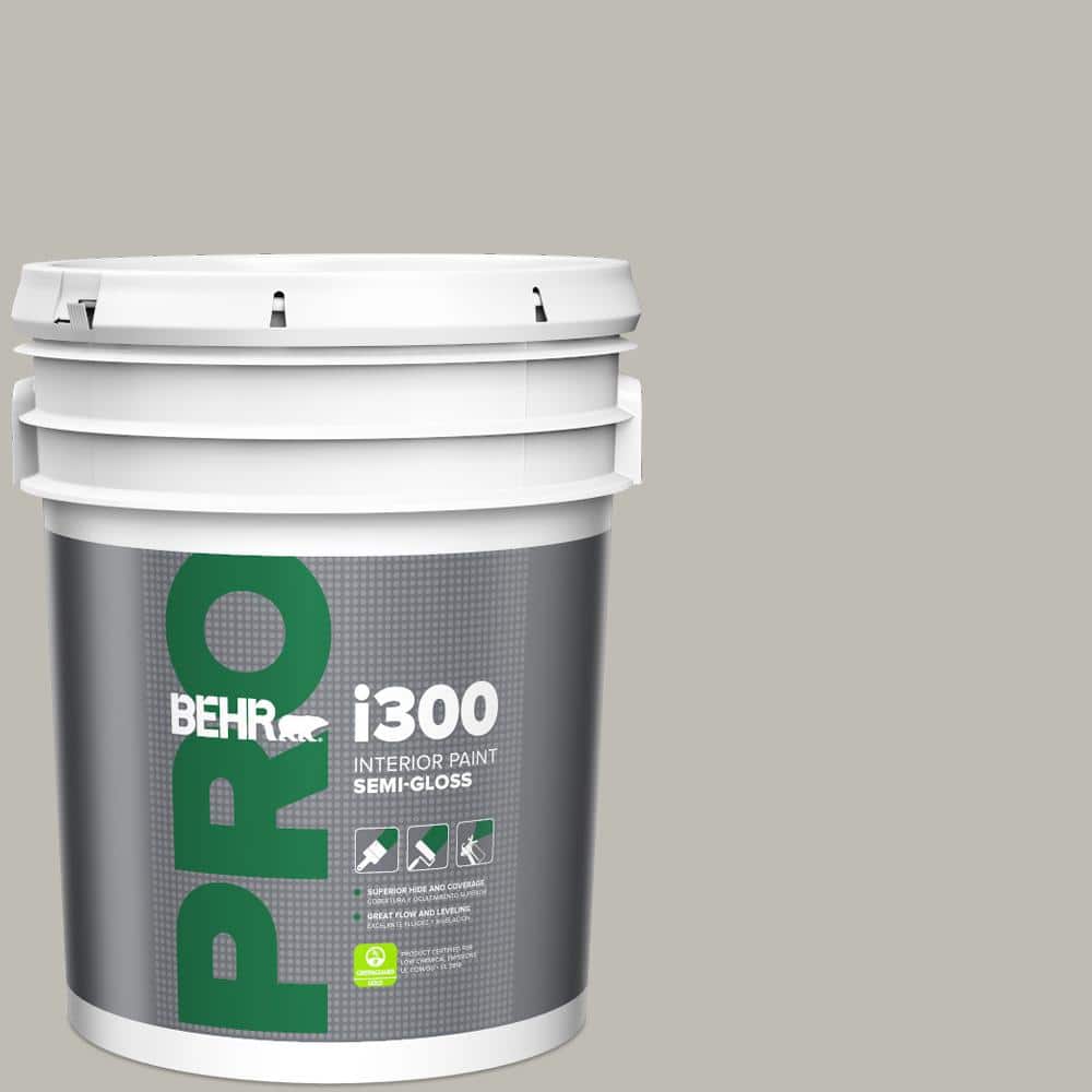 BEHR PRO 5 gal. #MQ6-23 Pumice Semi-Gloss Interior Paint PR37005 - The ...