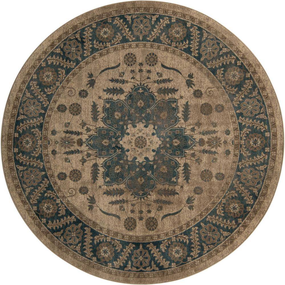 Unique Loom Salzburg Altstadt Ivory 8' 0 x 8' 0 Round Rug 3124843 - The ...