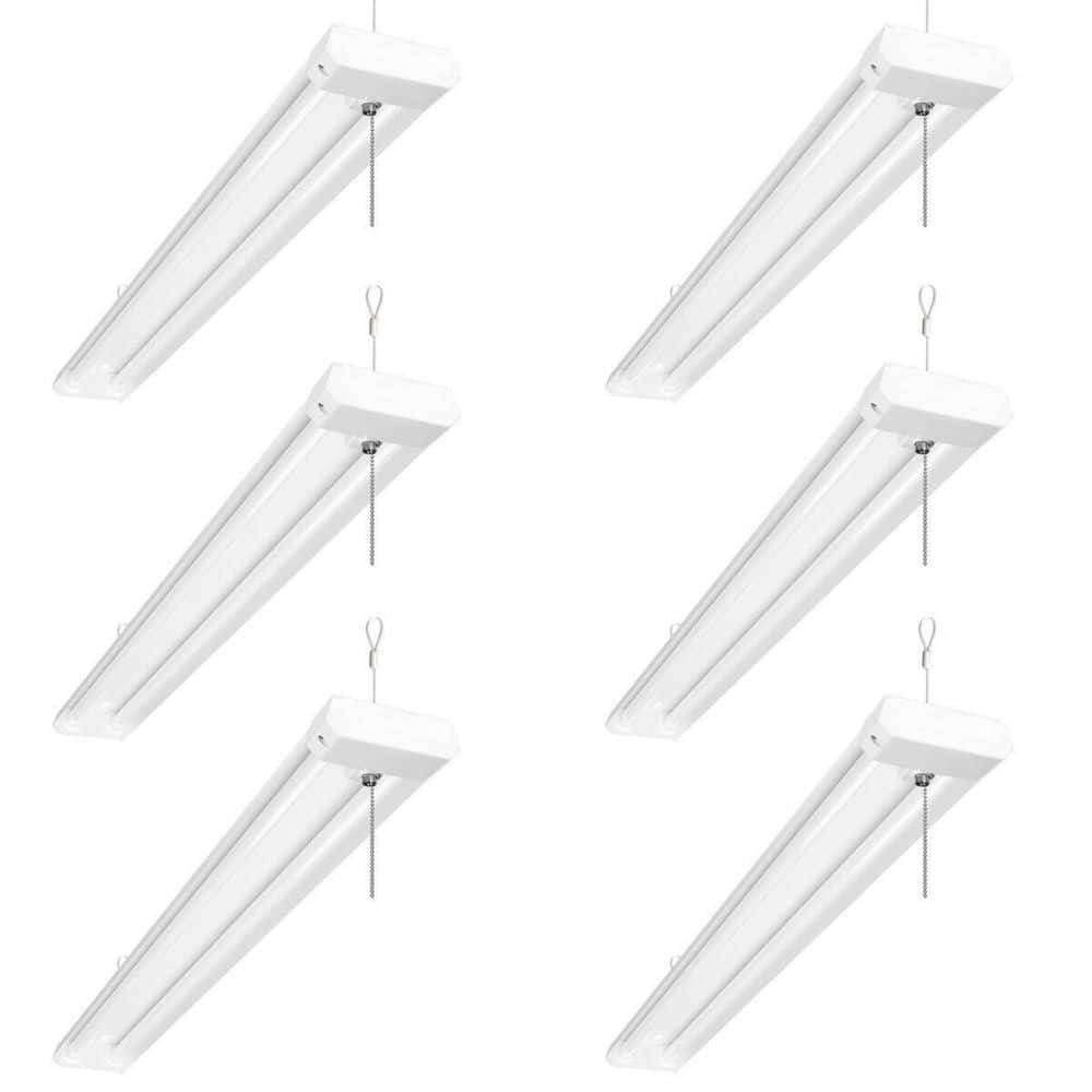 Lepro 4 ft. 42-Watt LED White Shop Light, 4200 Lumens 5000K Daylight ...