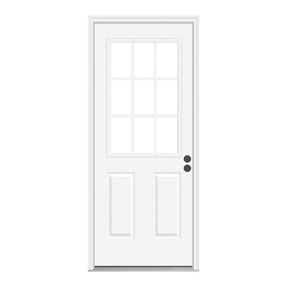 Reviews for JELD-WEN 30 in. x 80 in. 2 Panel Left-Hand/Inswing 9-Lite ...