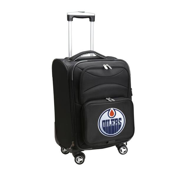 Denco NHL Edmonton Oilers 21 in. Black Carry-On Spinner Softside ...