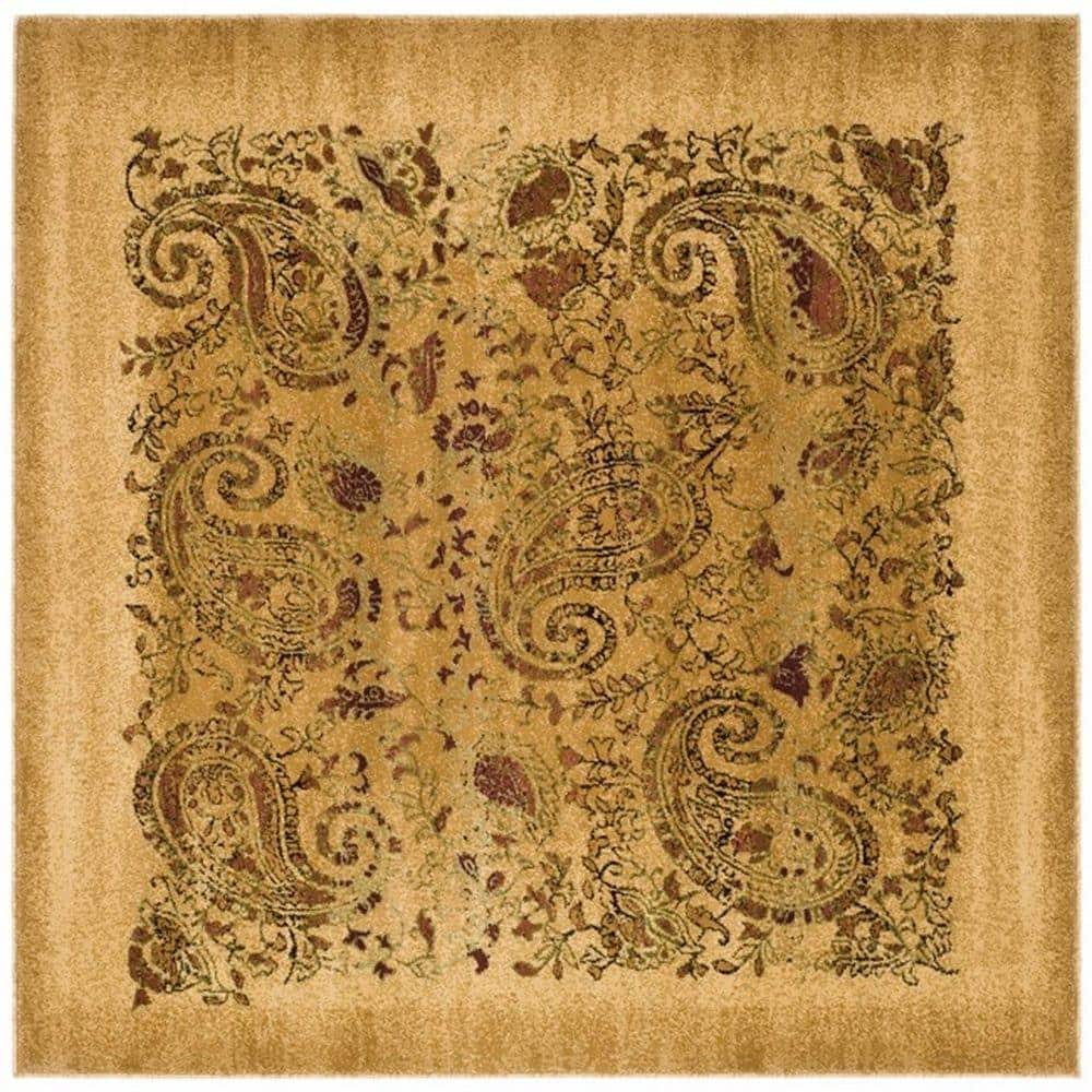 SAFAVIEH Lyndhurst Beige/Multi 8 ft. x 8 ft. Square Border Area Rug ...