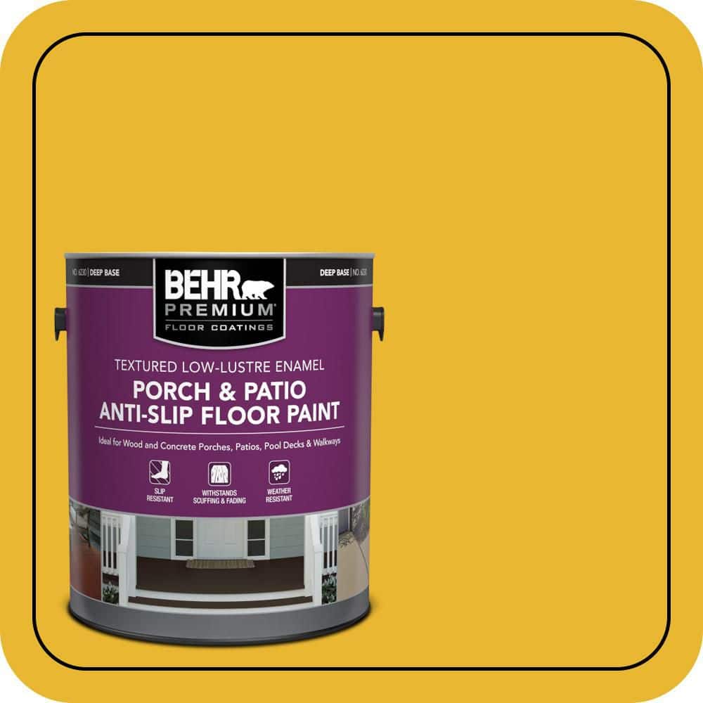 BEHR PREMIUM 1 gal. #OSHA-6 OSHA SAFETY YELLOW Textured Low-Lustre ...