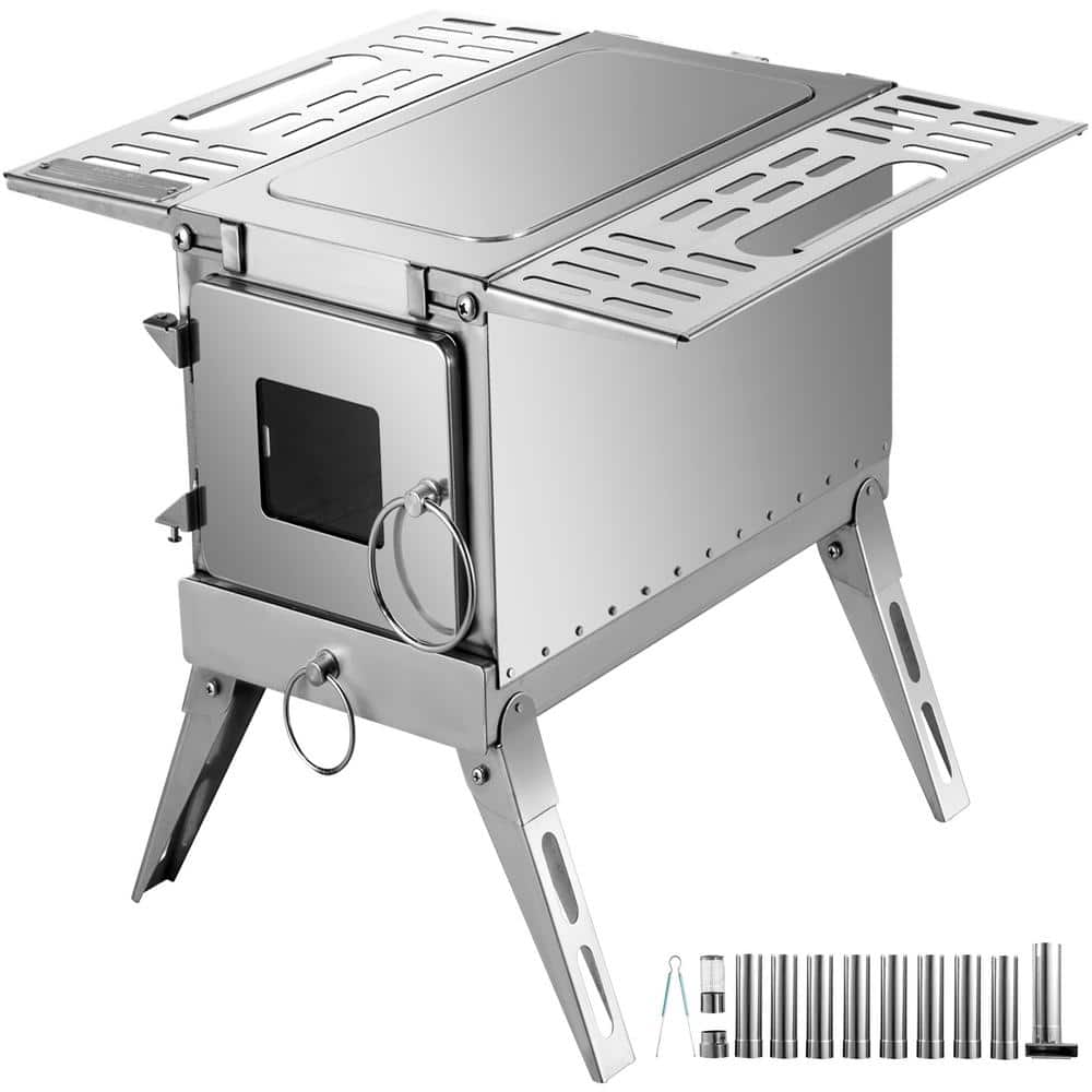 VEVOR Tent Wood Stove 304 Stainless Steel Portable Camp Wood Stove 90.6 ...