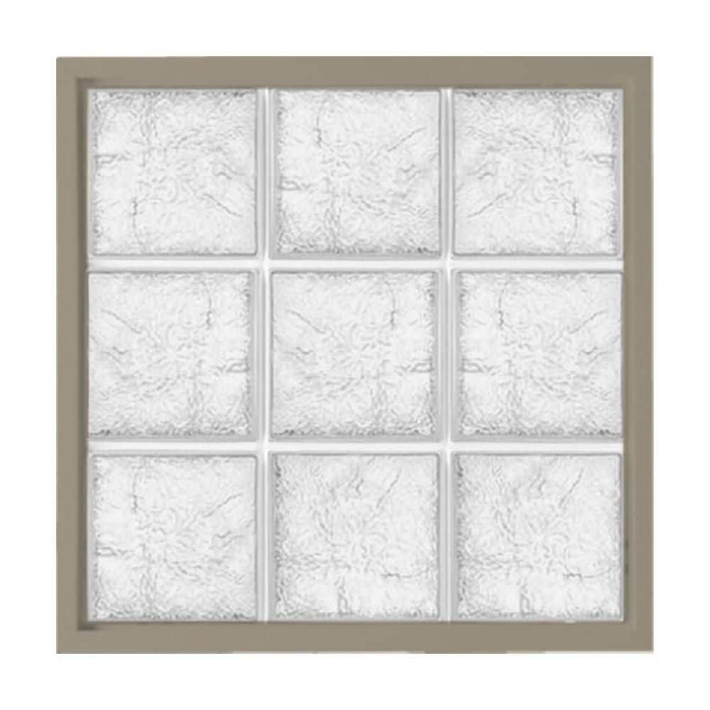 Hy-Lite 31.5 in. x 24 in. Fixed Driftwood Vinyl Nail Fin Frame Glass ...