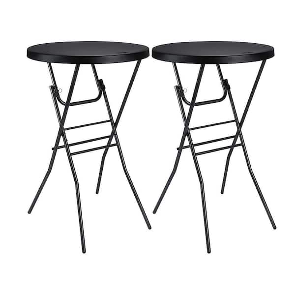 Table 28in Folding Round High Top Indoor Outdoor with Removable Legs ...