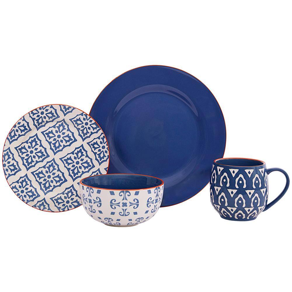 BAUM Sevilla 16-Piece Stoneware Dinnerware Set with Service for 4 ...