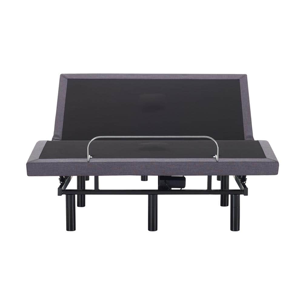 HOMESTOCK Gray 16 in. H Full Adjustable Bed Frame 3 Mode Head and Foot ...