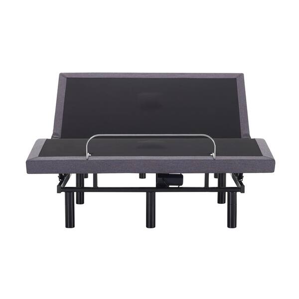 HOMESTOCK Gray 16 in. H Full Adjustable Bed Frame 3 Mode Head and Foot ...