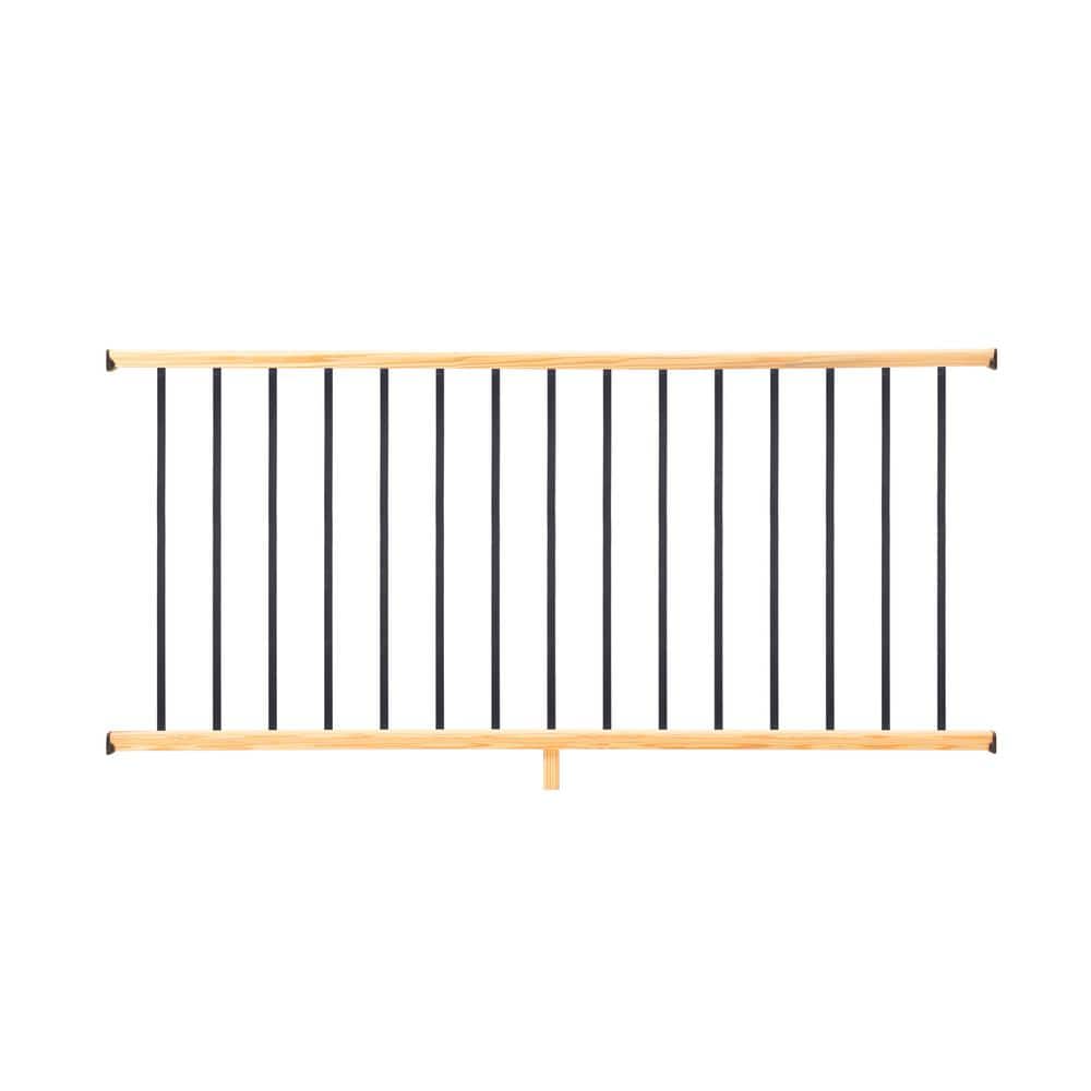 ProWood 6 ft. Southern Yellow Pine Moulded Rail Kit with Aluminum ...
