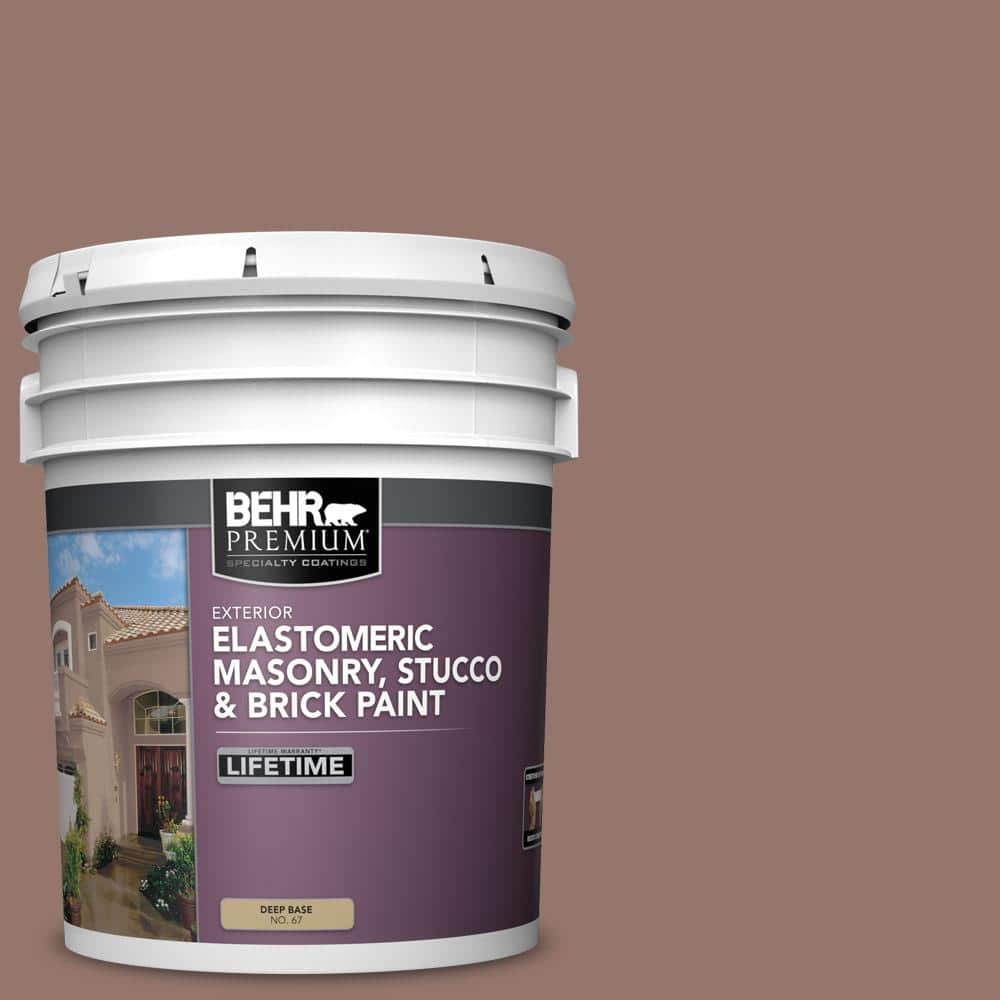 BEHR PREMIUM 5 gal. #N160-5 Chocolate Delight Elastomeric Masonry ...