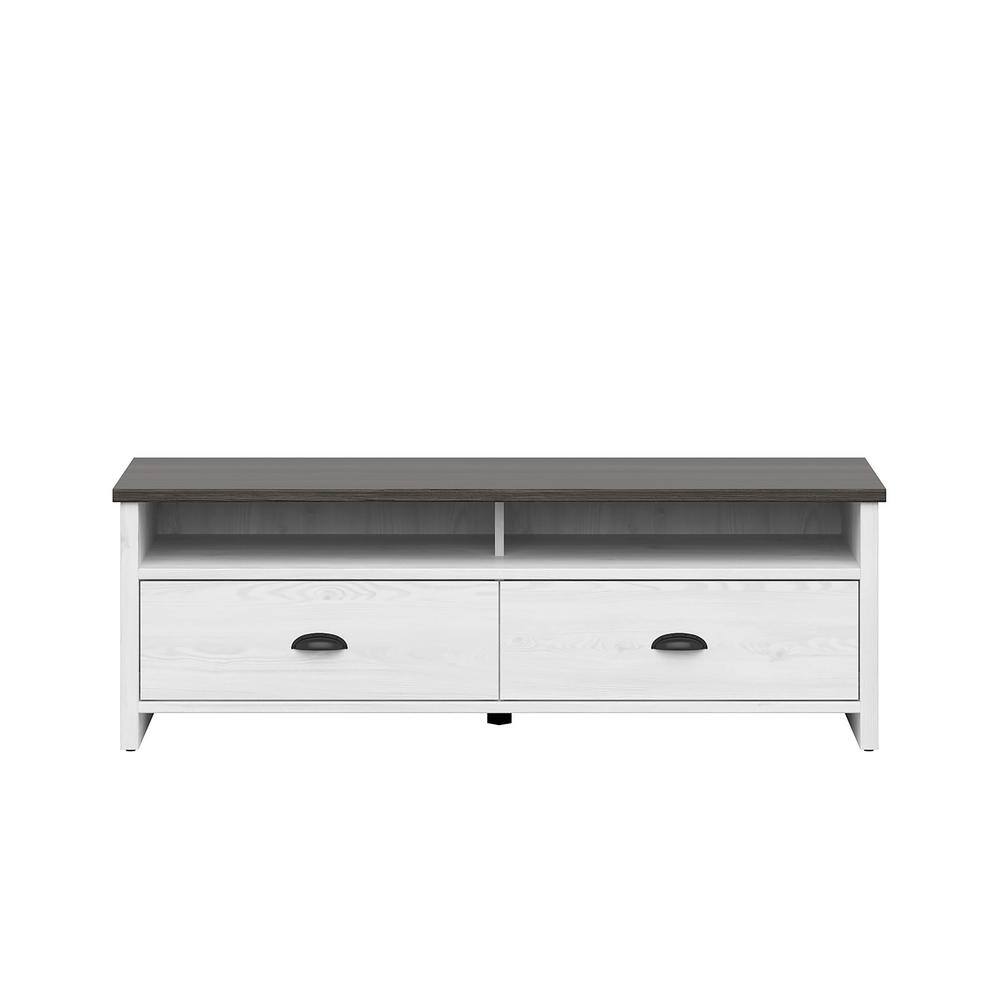 Lifestyle Solutions Walton TV Stand in White Finished Wood, Fits TVs up ...