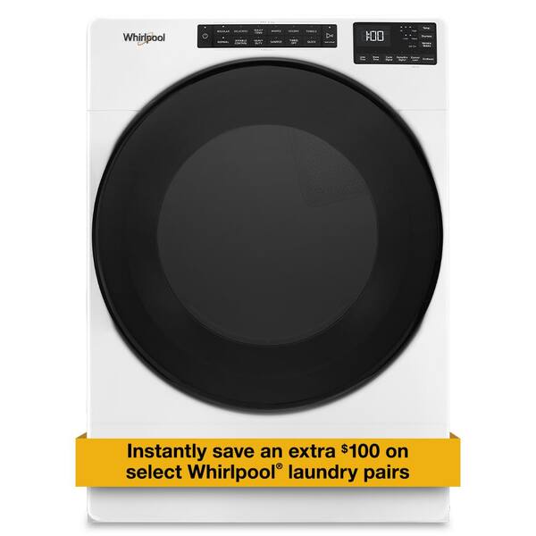 Whirlpool 7.4 cu. ft. Vented Electric Dryer in White WED5605MW - The ...