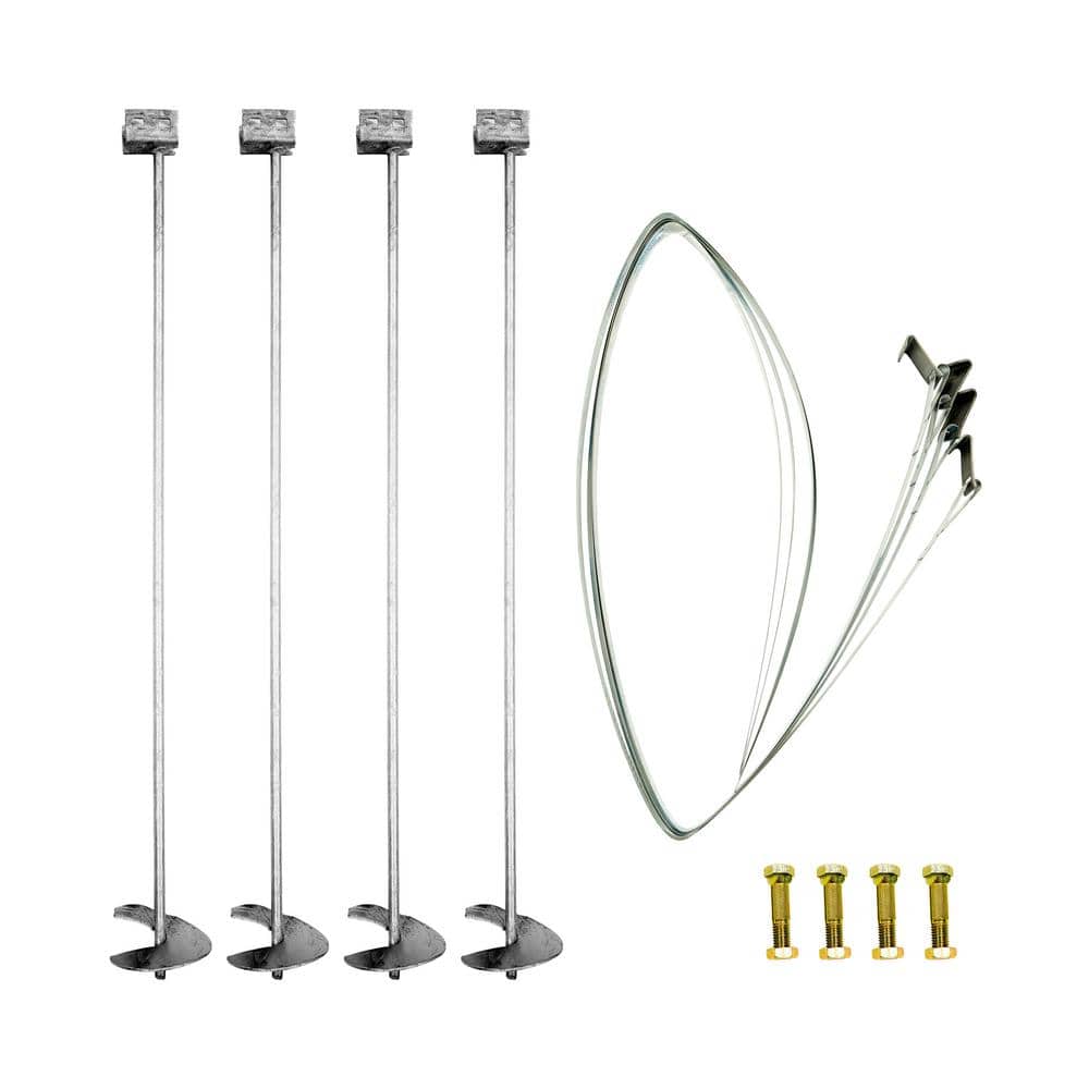 Tie Down 48 in. x 3/4 in. Galvanized Double Head Anchoring Kit with ...