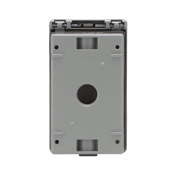 Commercial Electric 1-Gang Metal Weatherproof Electrical Box, Cover and ...