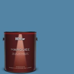 BEHR PREMIUM PLUS 1 qt. #M500-4 Hemisphere Flat Exterior Paint & Primer ...