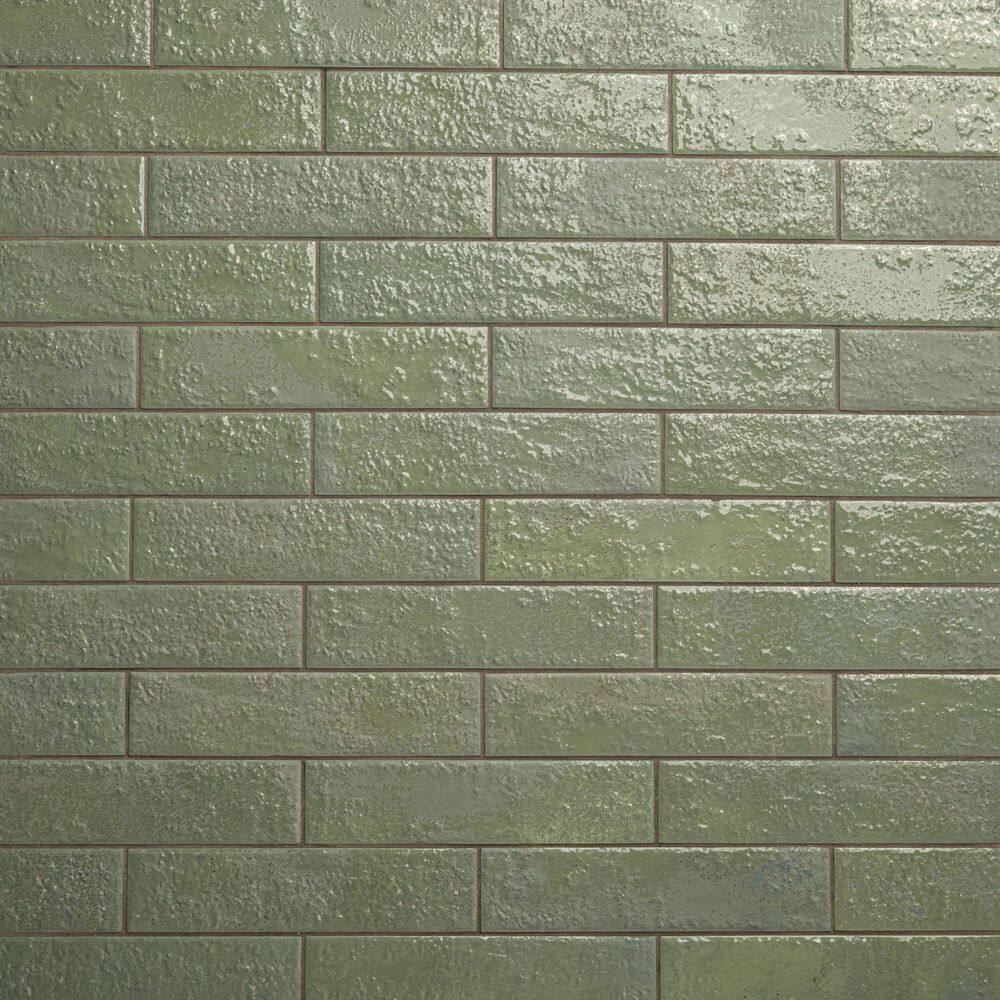 MSI Piastrella Jade 2.5 in. x 10 in. Satin Porcelain Subway Wall Tile ...