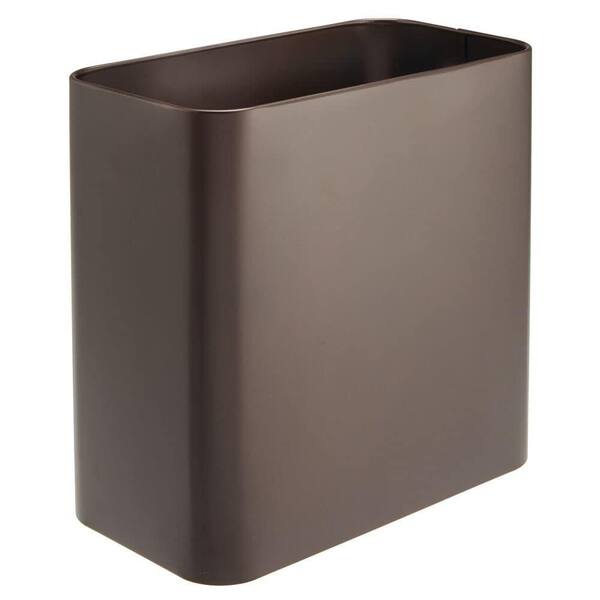 FAWEY TRED INC 2.4 Gal. Bronze Rectangular Small Metal Trash Can ...